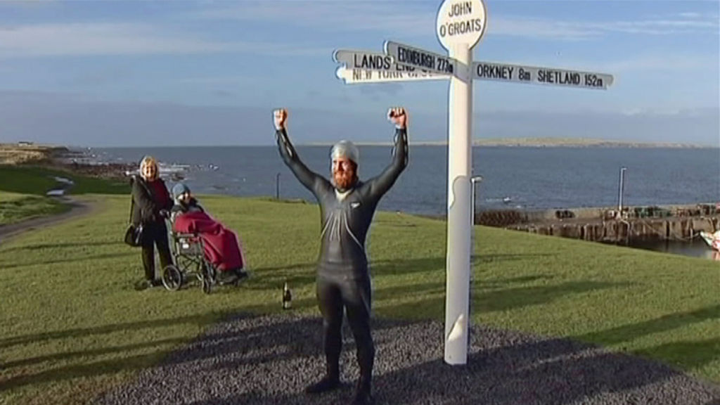 Sean Conway becomes first person to swim length of mainland Britain ...