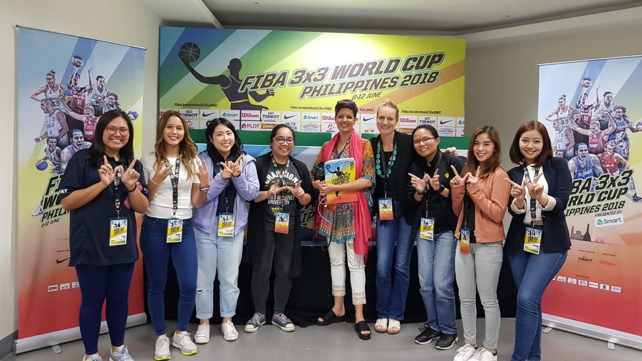 Female journalists in Manila make history on the basketball court - ABC ...