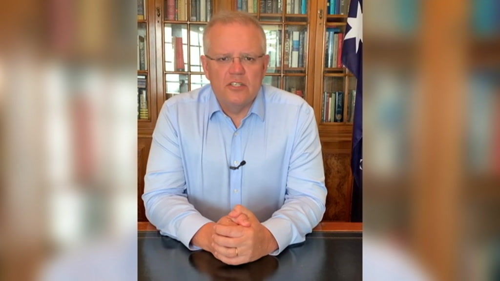 Scott Morrison offers his deepest sympathies to the firefighter who ...