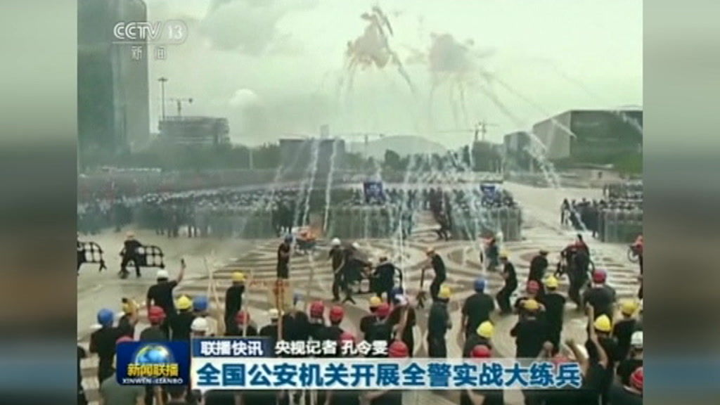 Chinese state media release footage of anti-riot police drill in ...