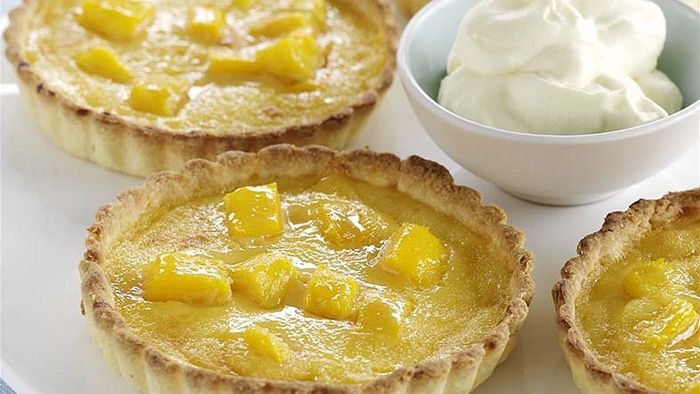 Peach custard tarts - ABC Everyday