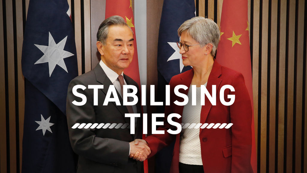 Penny Wong meets her Chinese counterpart Wang Yi - ABC News