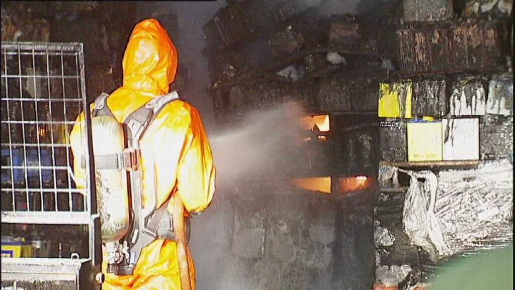 Battery acid leaks into stormwater drains following fire at ...