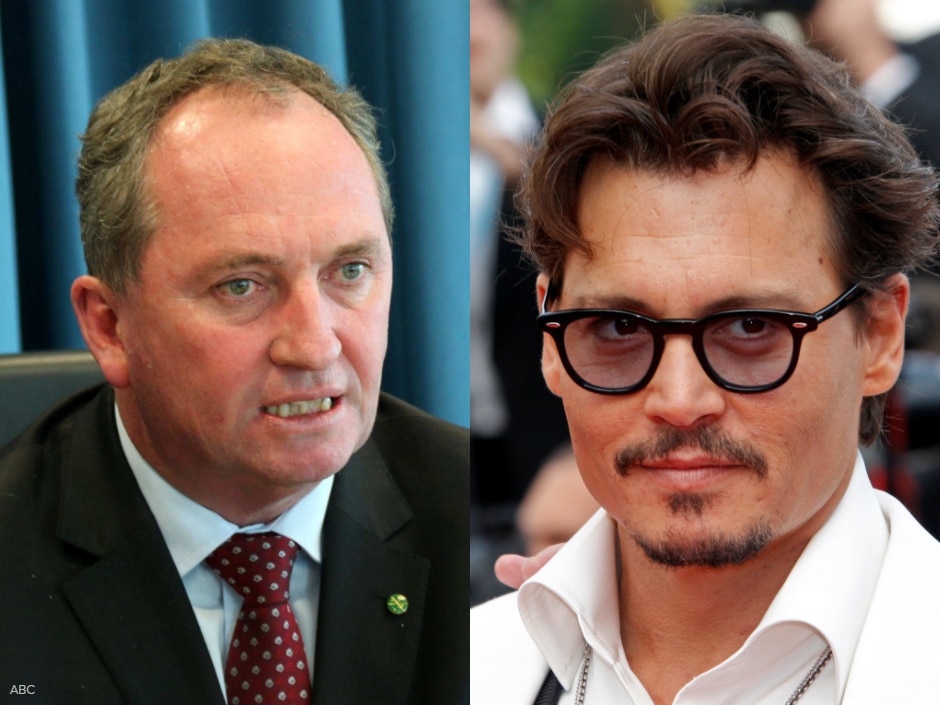 Barnaby Joyce 'humbled' after being honoured over expelling Johnny Depp ...