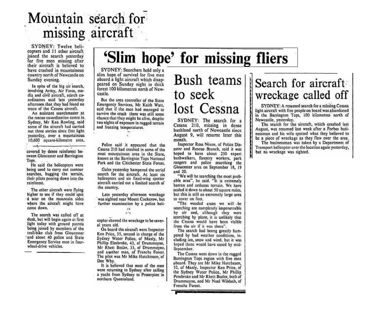 Search continues for missing plane VH-MDX which disappeared over ...