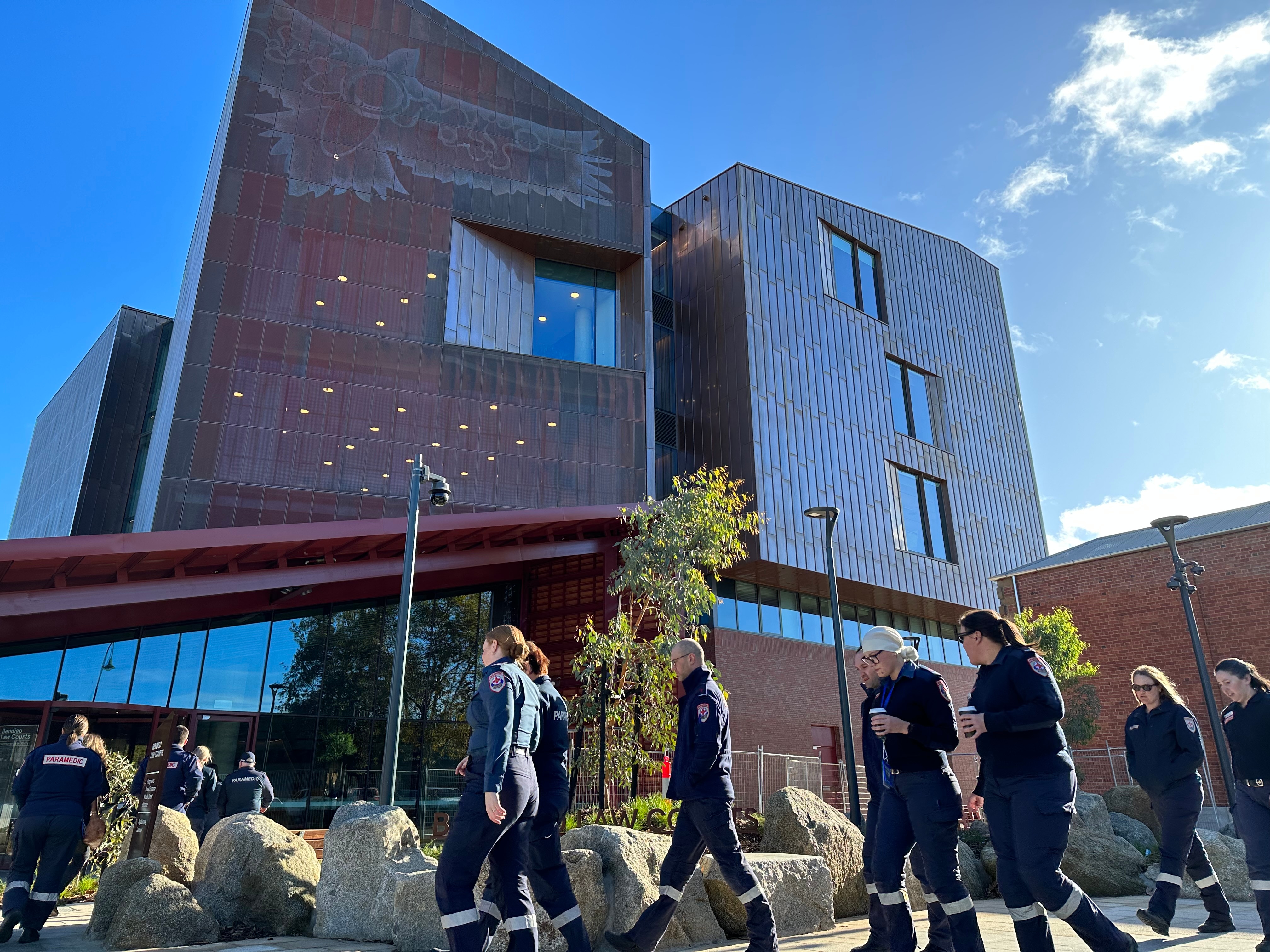 Regional Victorian paramedics protest outside court over safety at work ...