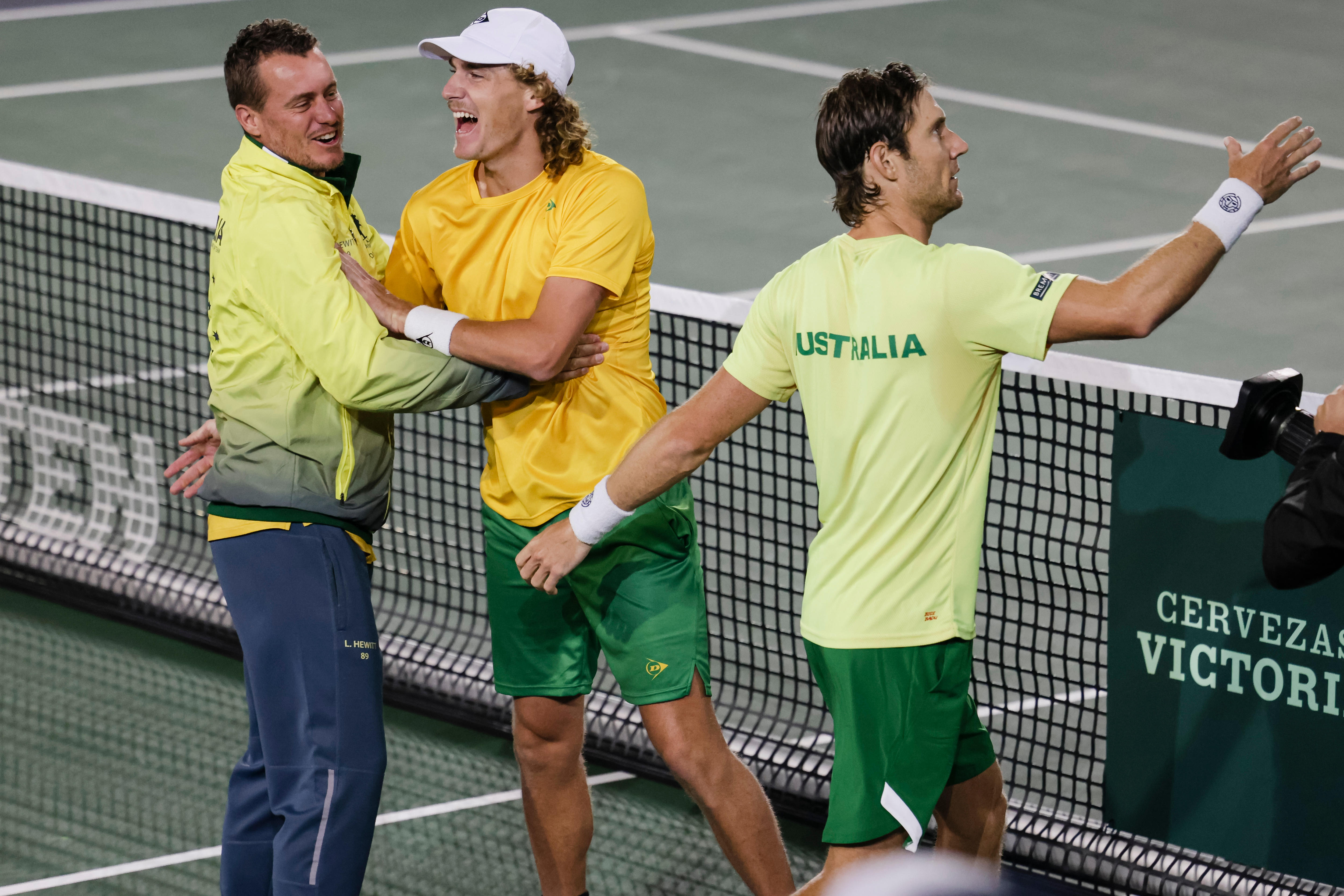 Aussies fight back to defeat France 2-1 and all but progress to Davis ...