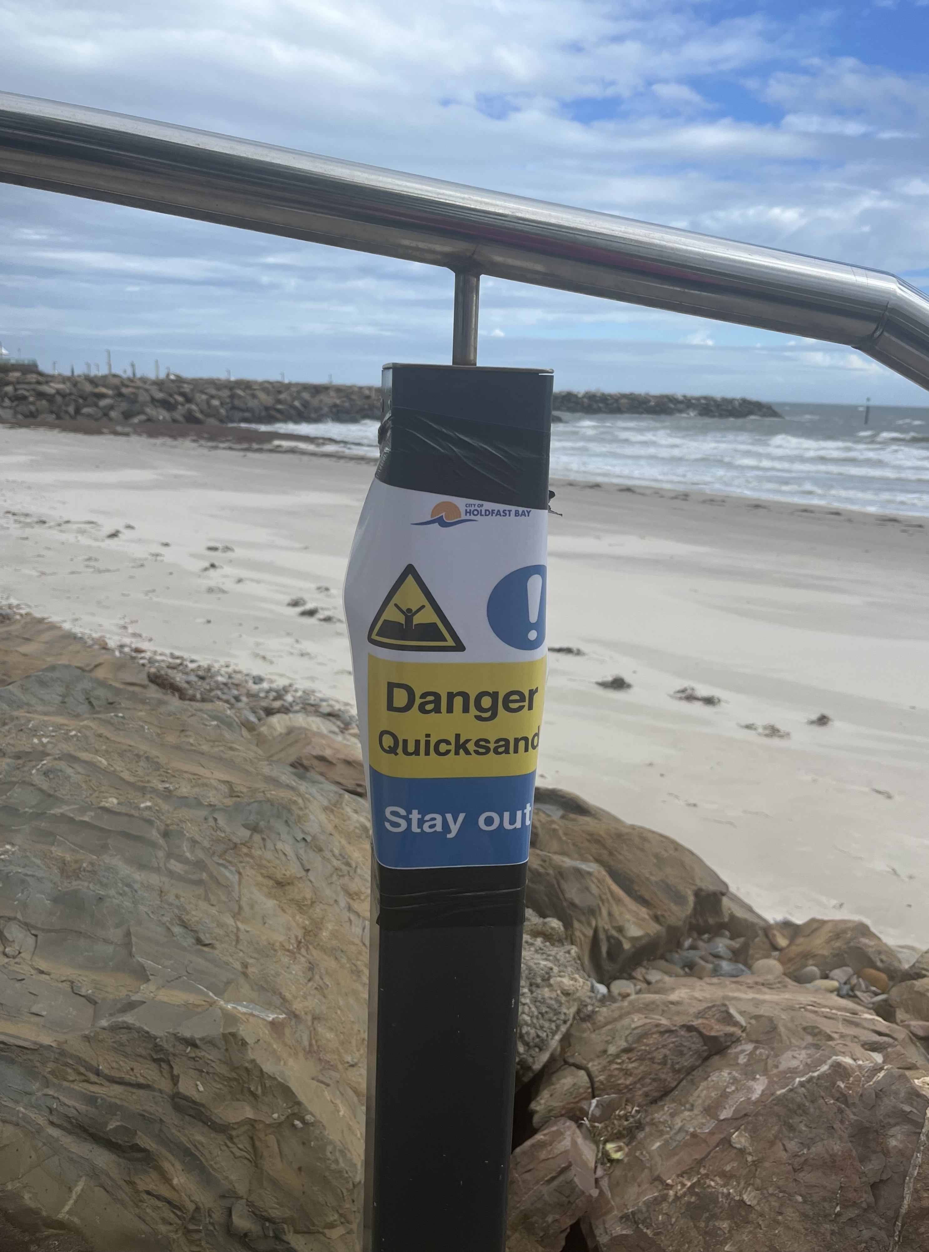 Woman rescued after getting stuck in quicksand at Glenelg North shares ...