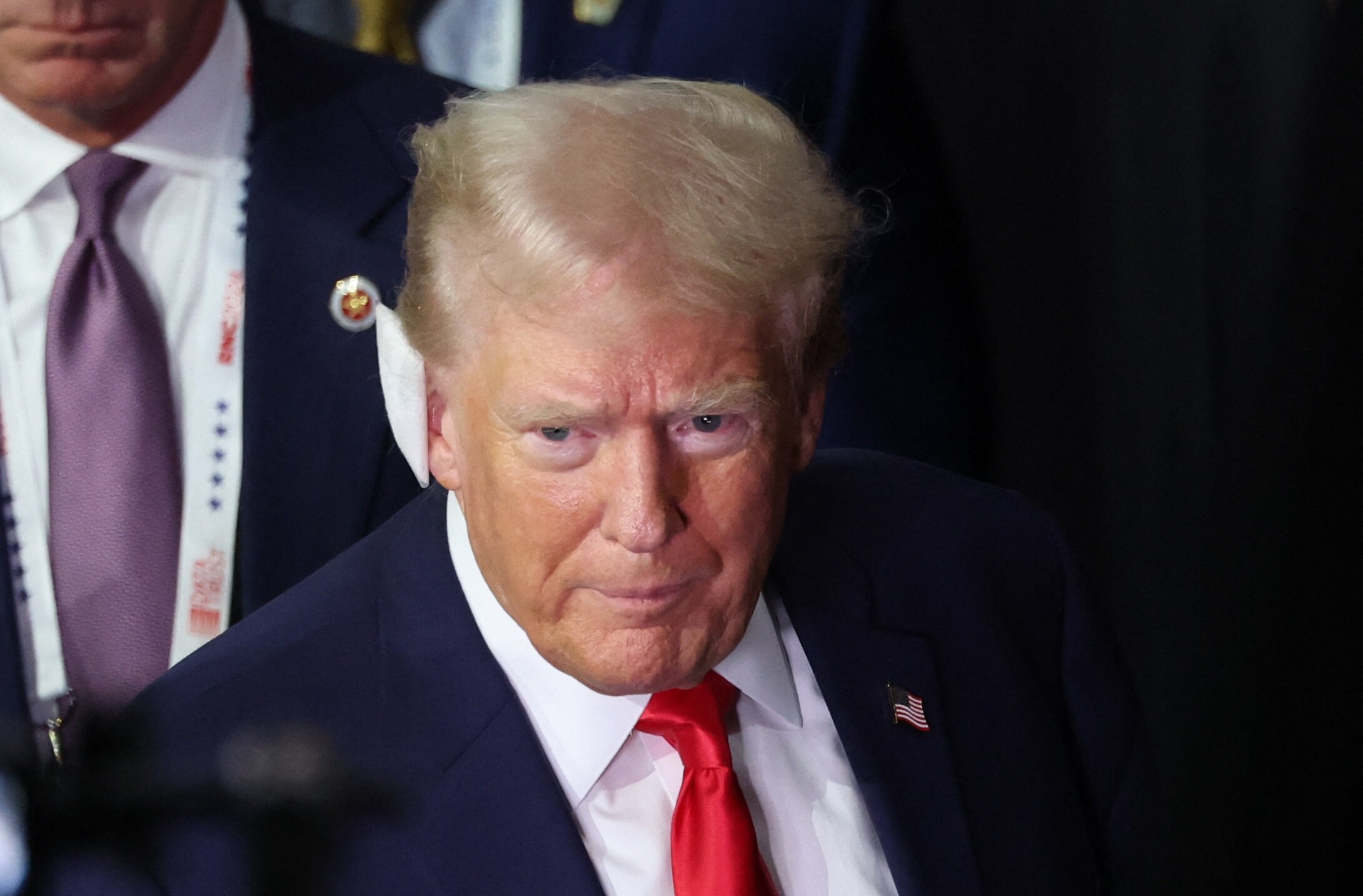 Donald Trump makes first appearance post-shooting - ABC listen