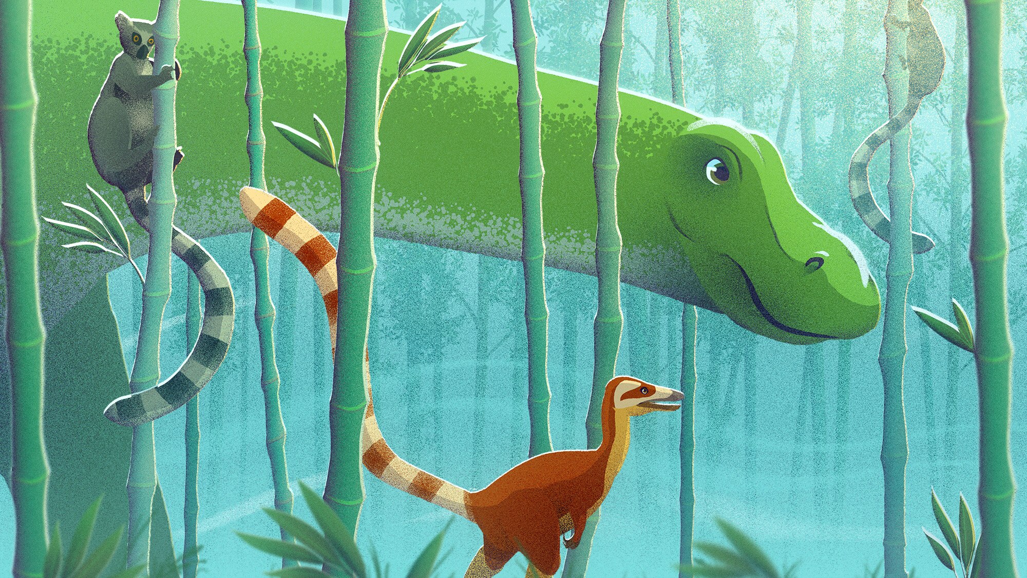 Nigersaurus vs Sinosauropteryx - ABC Kids listen