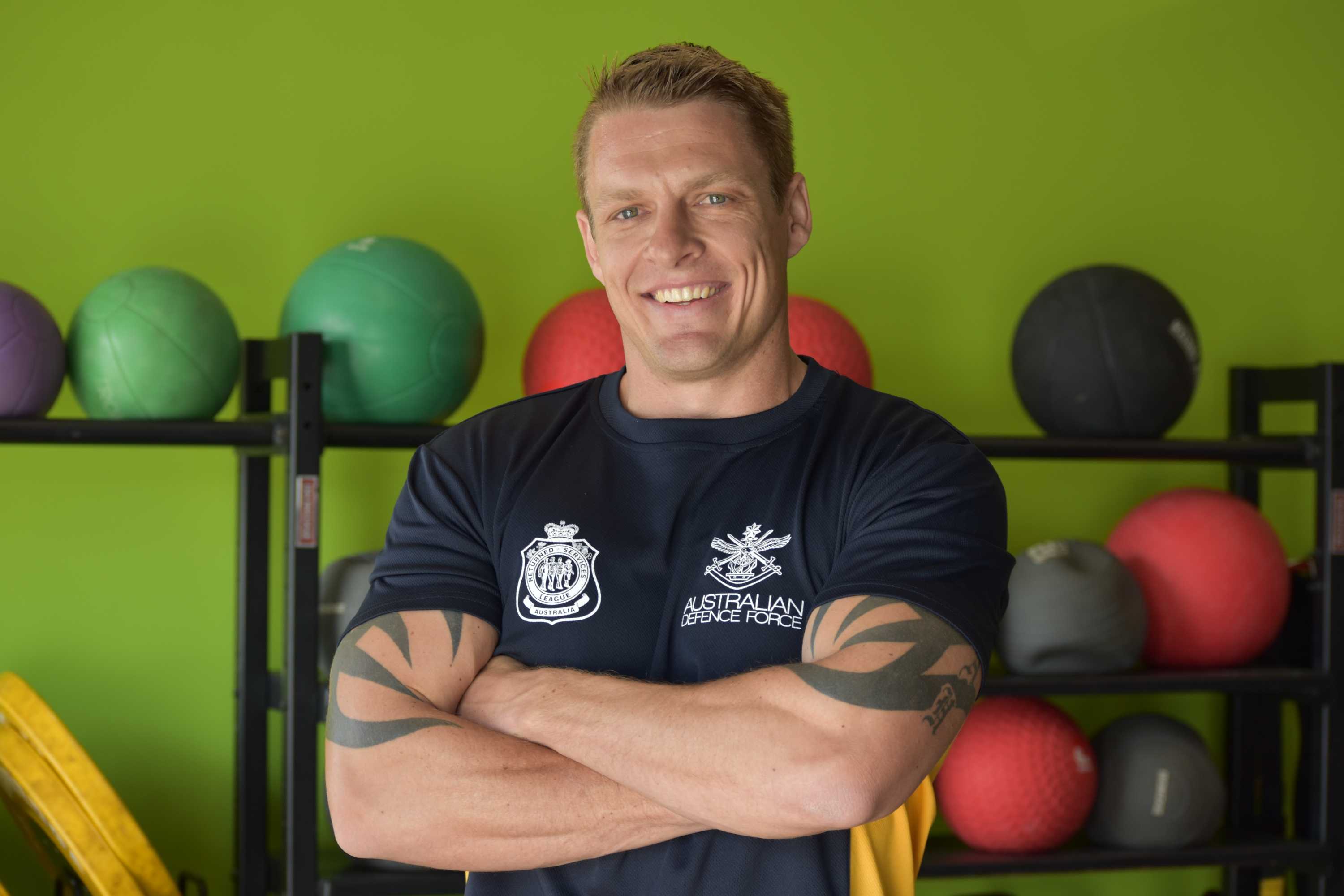 Matthew Model in his local gym where he trains for the Invictus Games ...