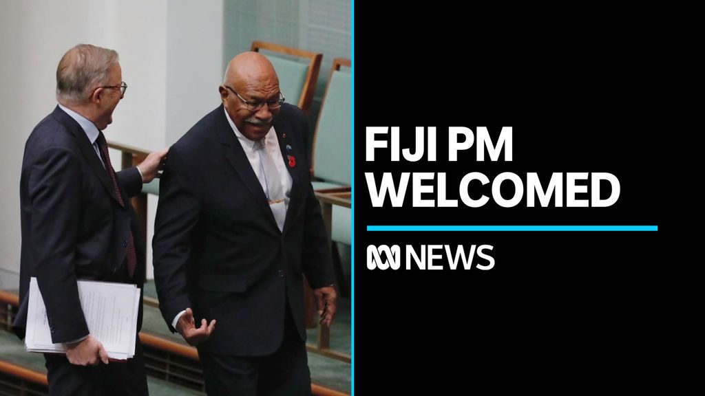 Fijian Prime Minister calls for peace in the Pacific as he visits ...