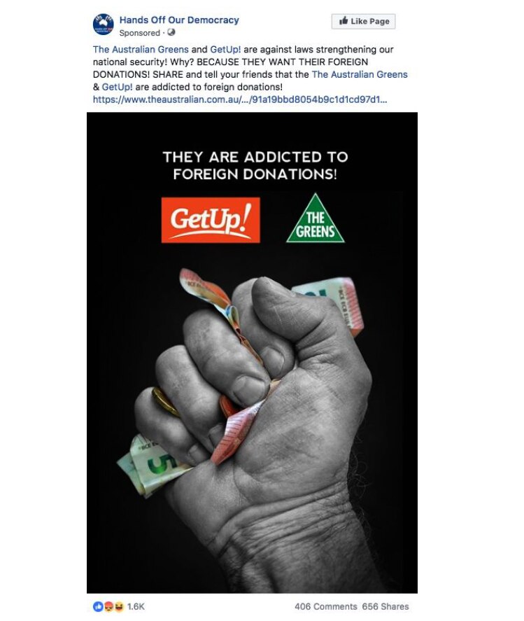 Facebook probed by Australian Electoral Commission over mysterious ...