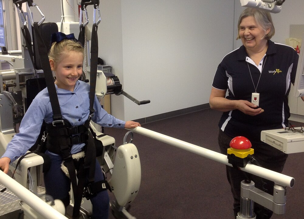 Robot Lokomat helps teach seven-year-old girl with cerebral palsy to ...