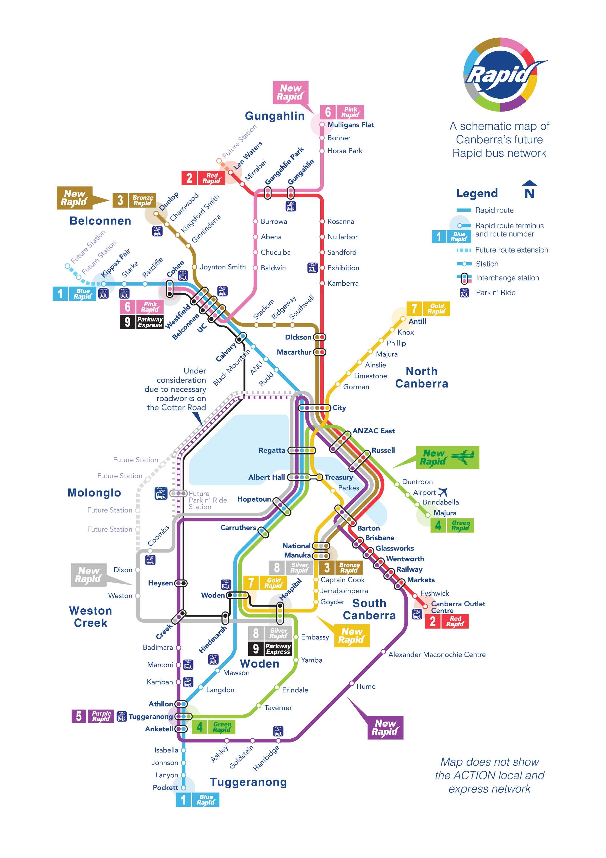Labor reveals nine-line Rapid bus network for Canberra - ABC News