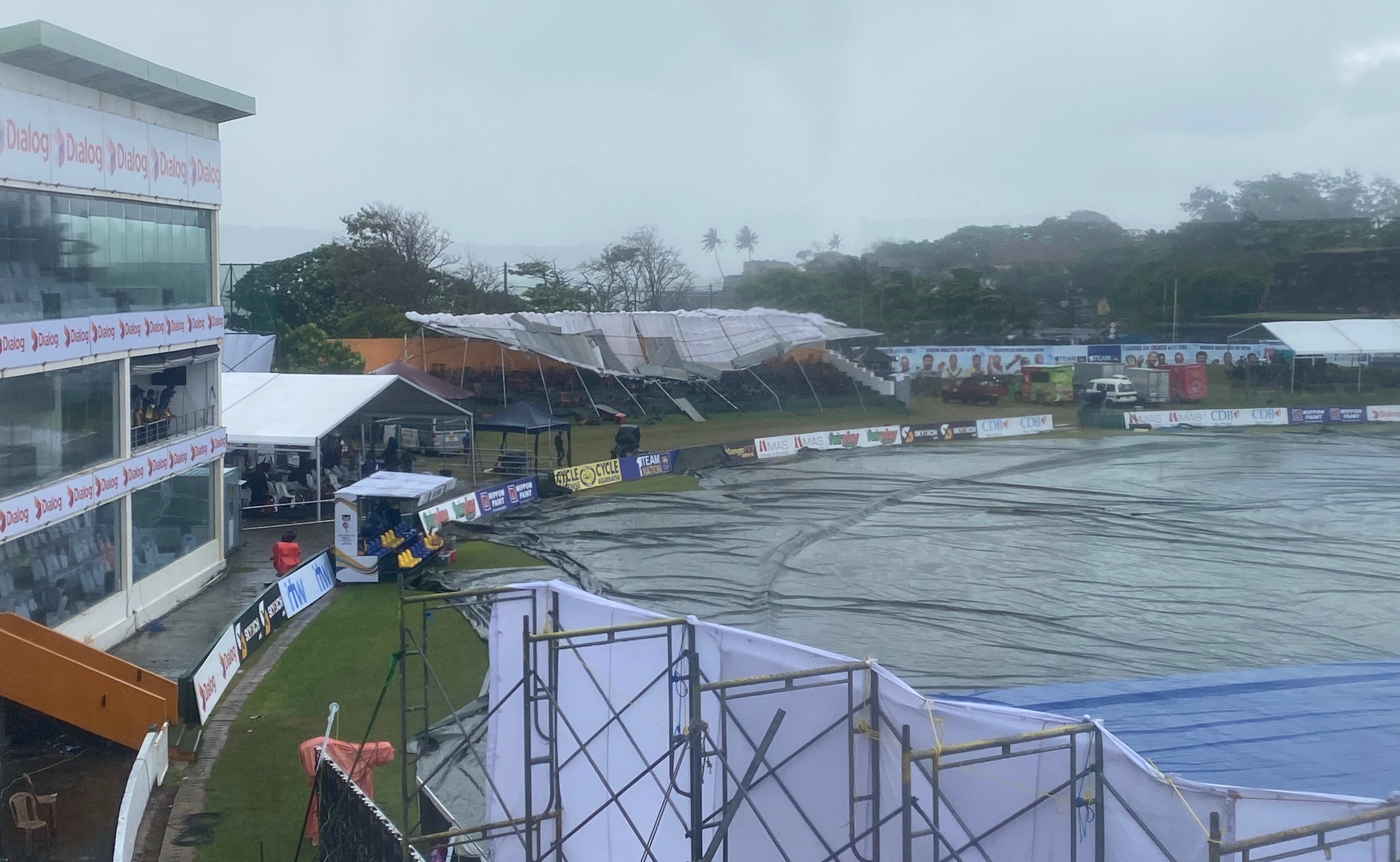 Cricket grandstand collapses during first Sri Lanka-Australia Test in ...