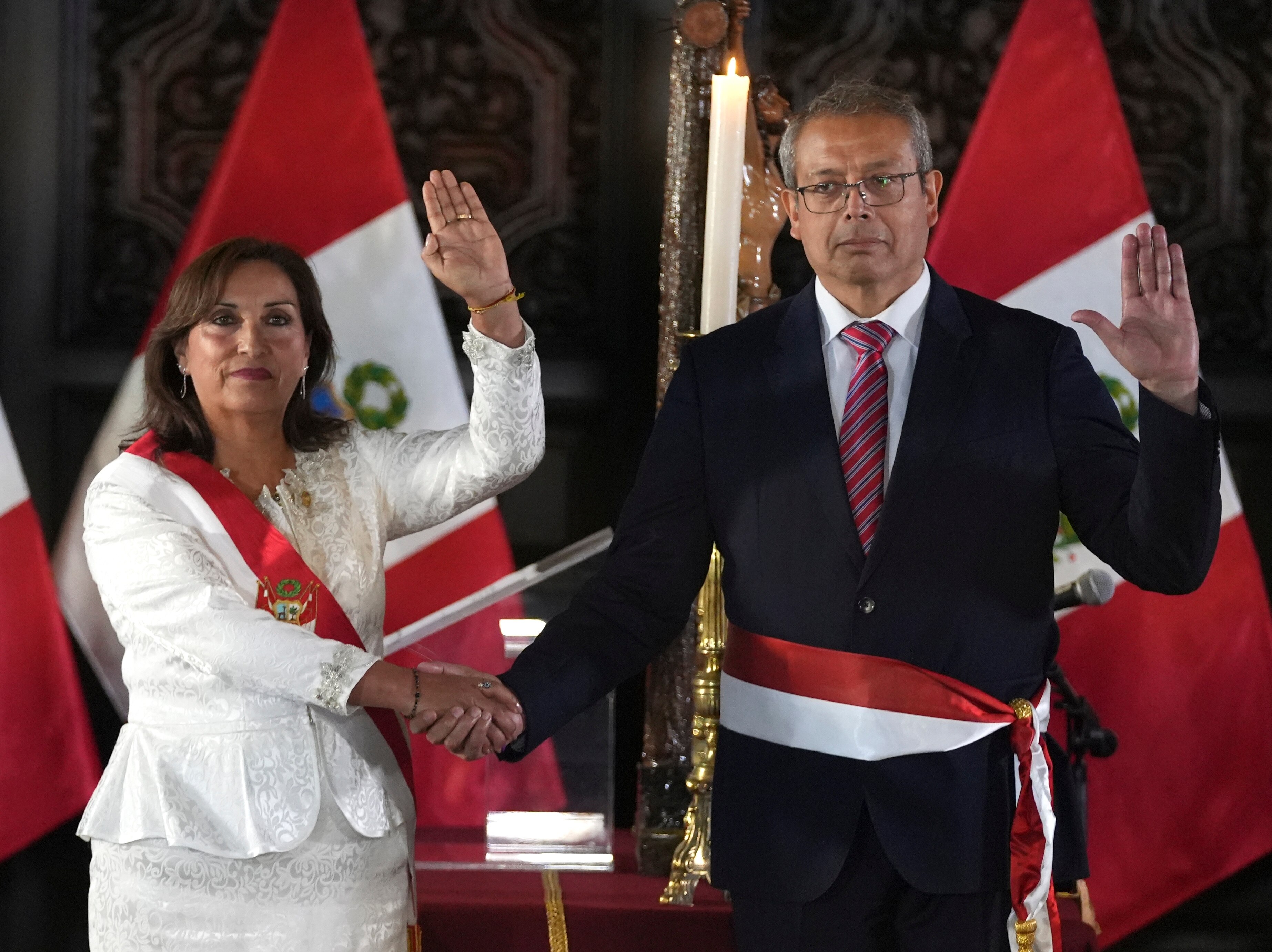 Peru's cabinet kneel before new president as she asks them to take anti ...