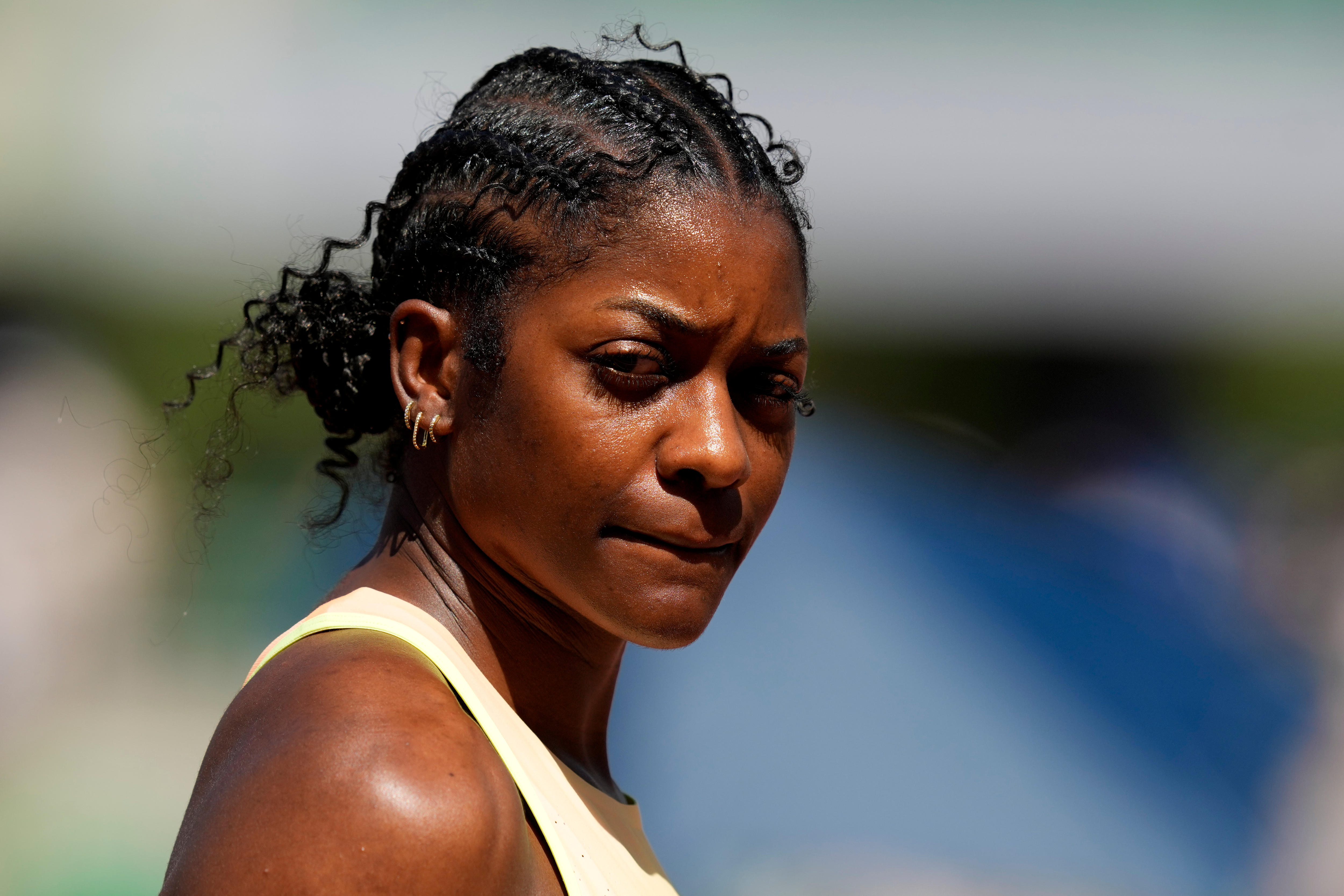 American 400-metre runner Kendall Ellis goes from locked in a portaloo ...