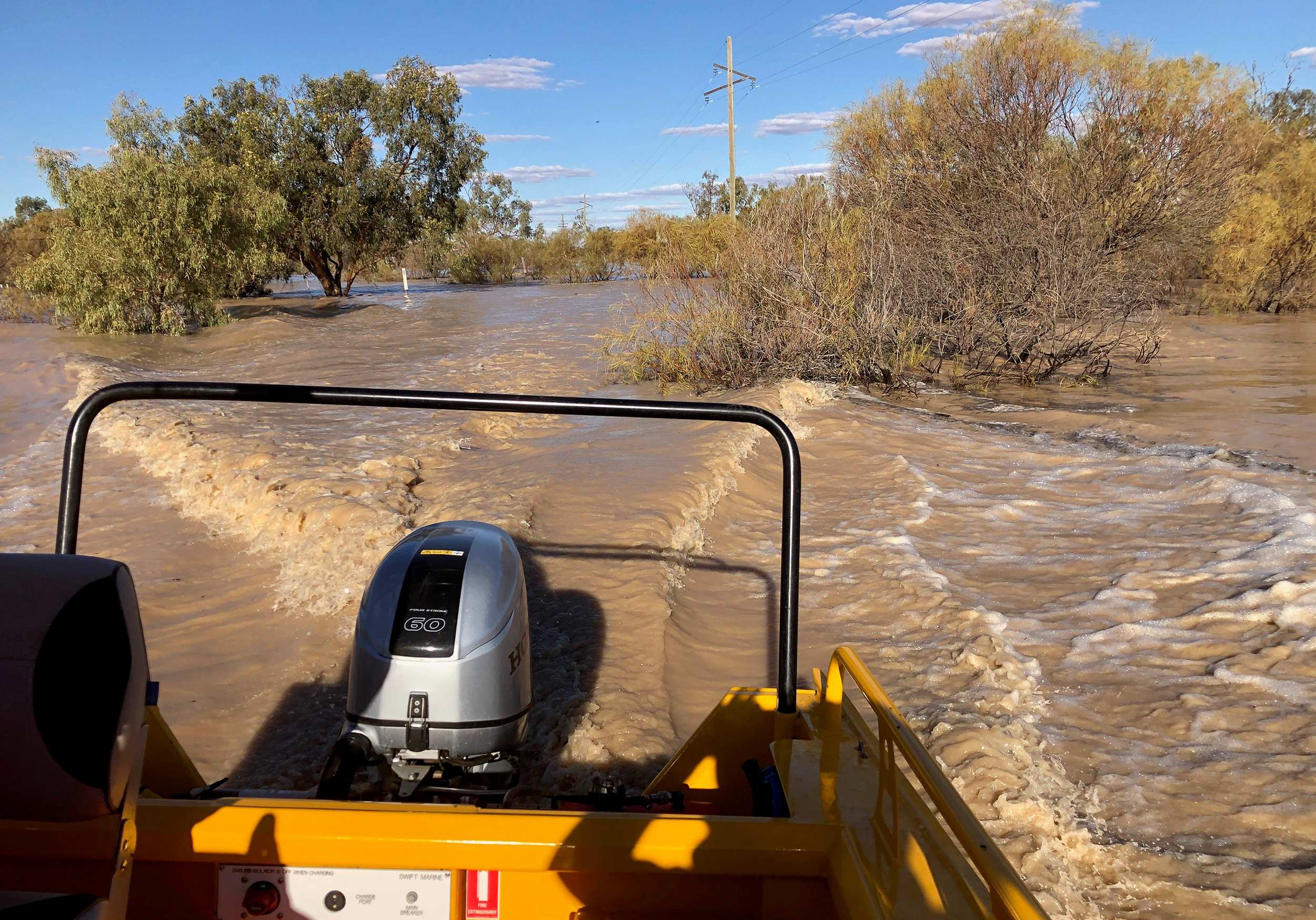 Thargomindah dusts off never-been-used SES boat as flooded Bulloo River ...