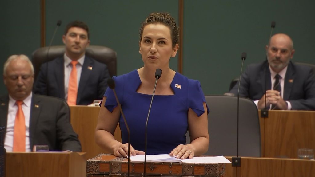 CLP Leader Lia Finocchiaro delivers her party's reply to the 2024-25 NT ...
