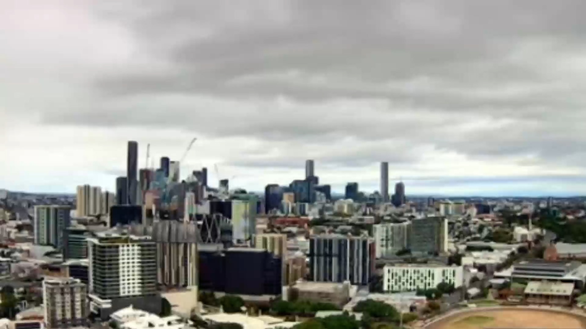 A storm moves into Brisbane in March this year. - ABC News