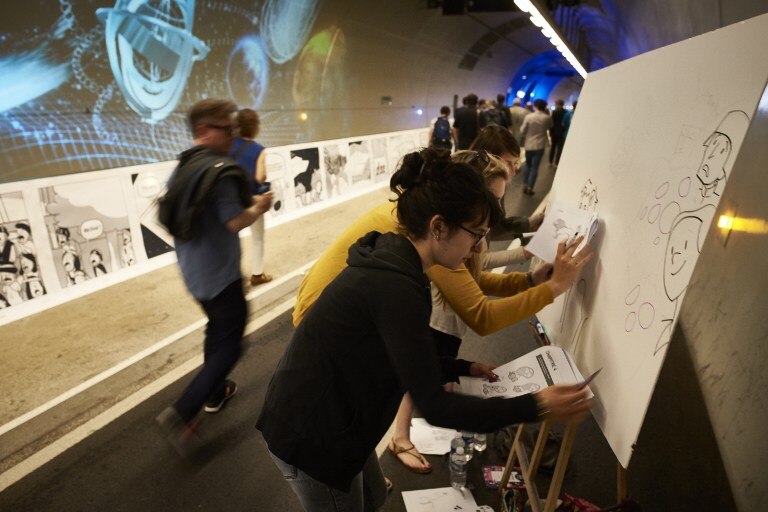 Art students create world's longest comic strip in French city Lyon ...