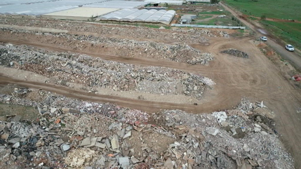 EPA drone footage of an illegal construction waste dump found in South ...