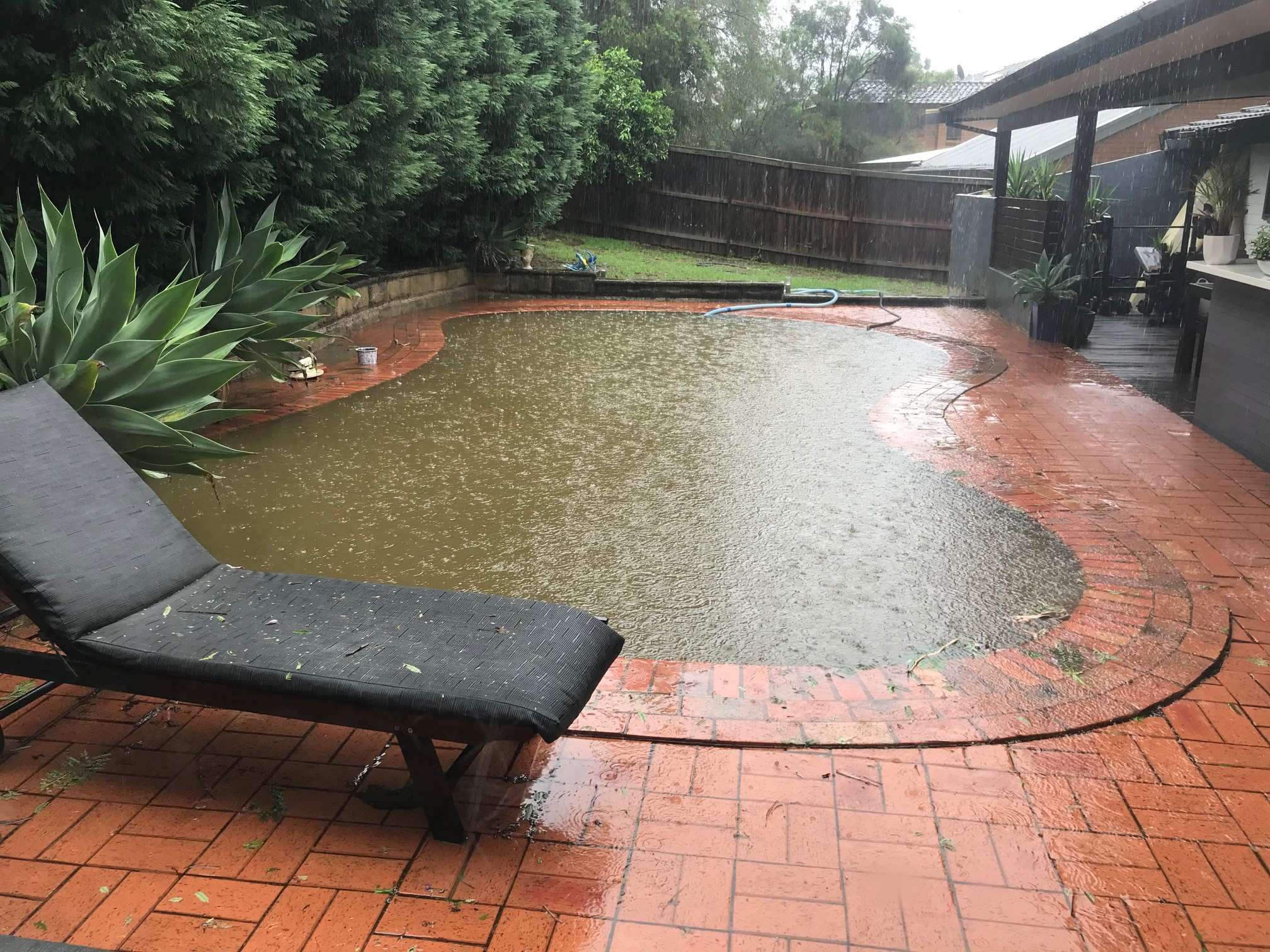 'Tsunami of sewage' pours into Sydney man's pool after heavy downpour ...