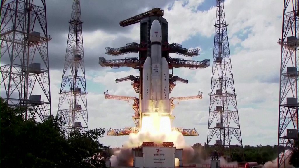 India rocket successfully blasts off for moon mission - ABC News