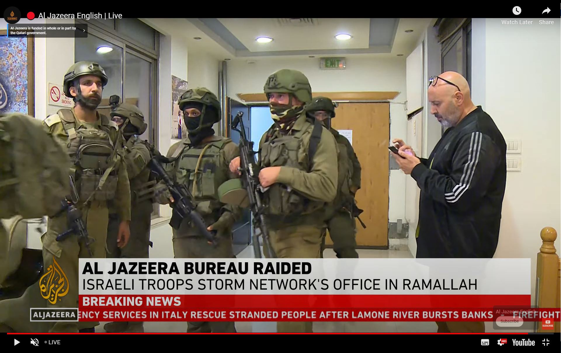 Israeli forces storm Al Jazeera bureau in West Bank with 45-day closure ...