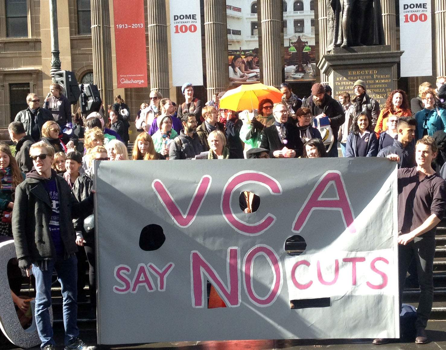 University students, staff protest against higher education funding ...