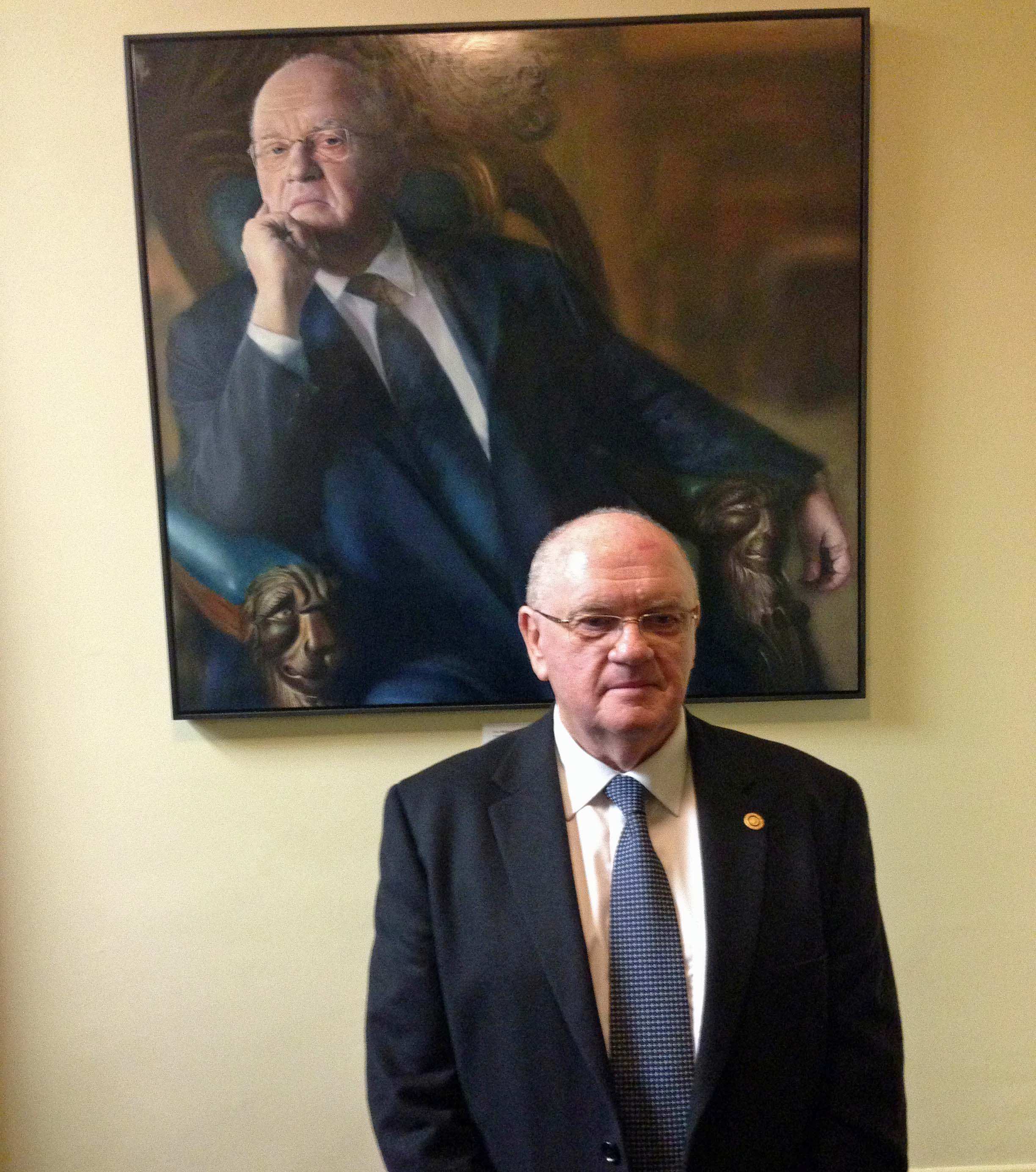 Long-time Speaker Michael Polley captured on canvas - ABC News