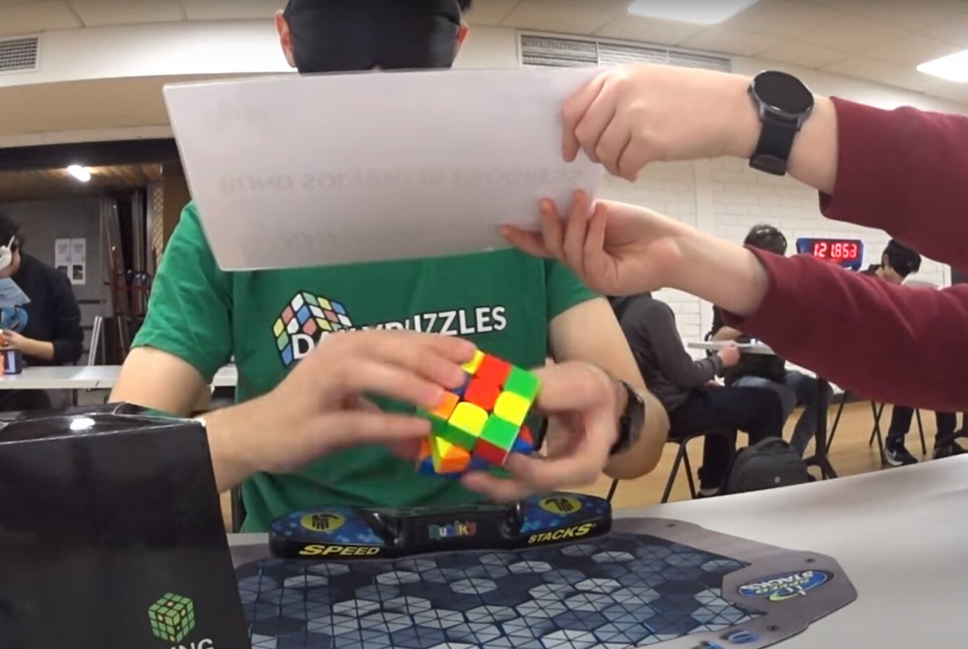 Blindfolded Michael Tripodi finishes fourth in Rubik's Cube World ...