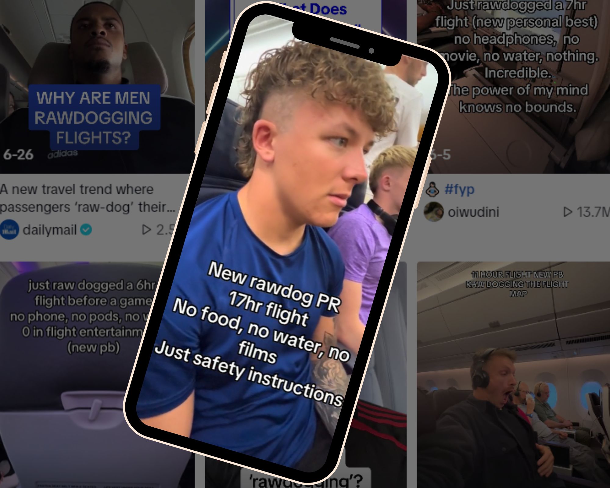 'Raw dogging' flight trend may be a way to portray masculinity online ...