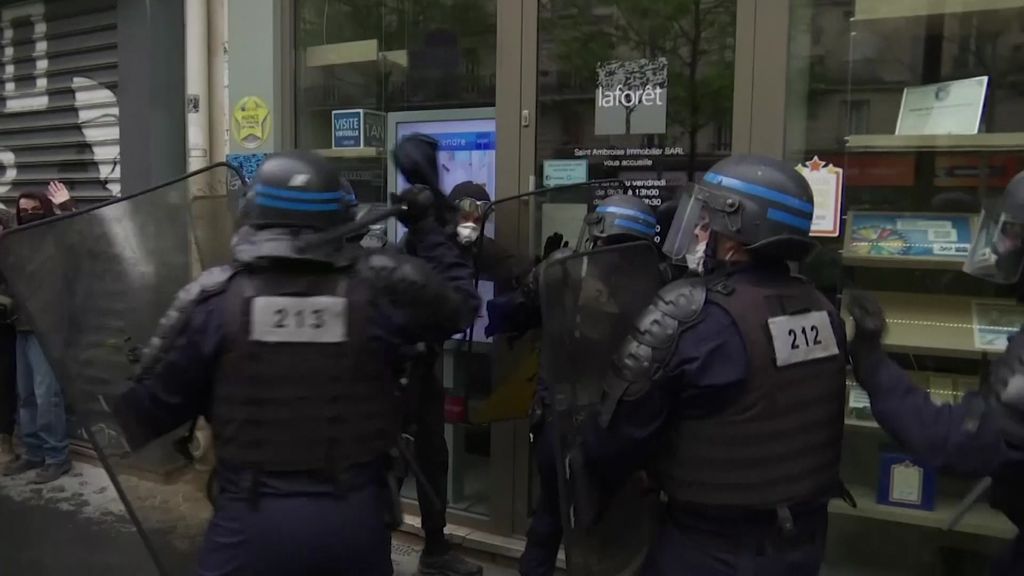 May Day protesters clash with police across the world - ABC News