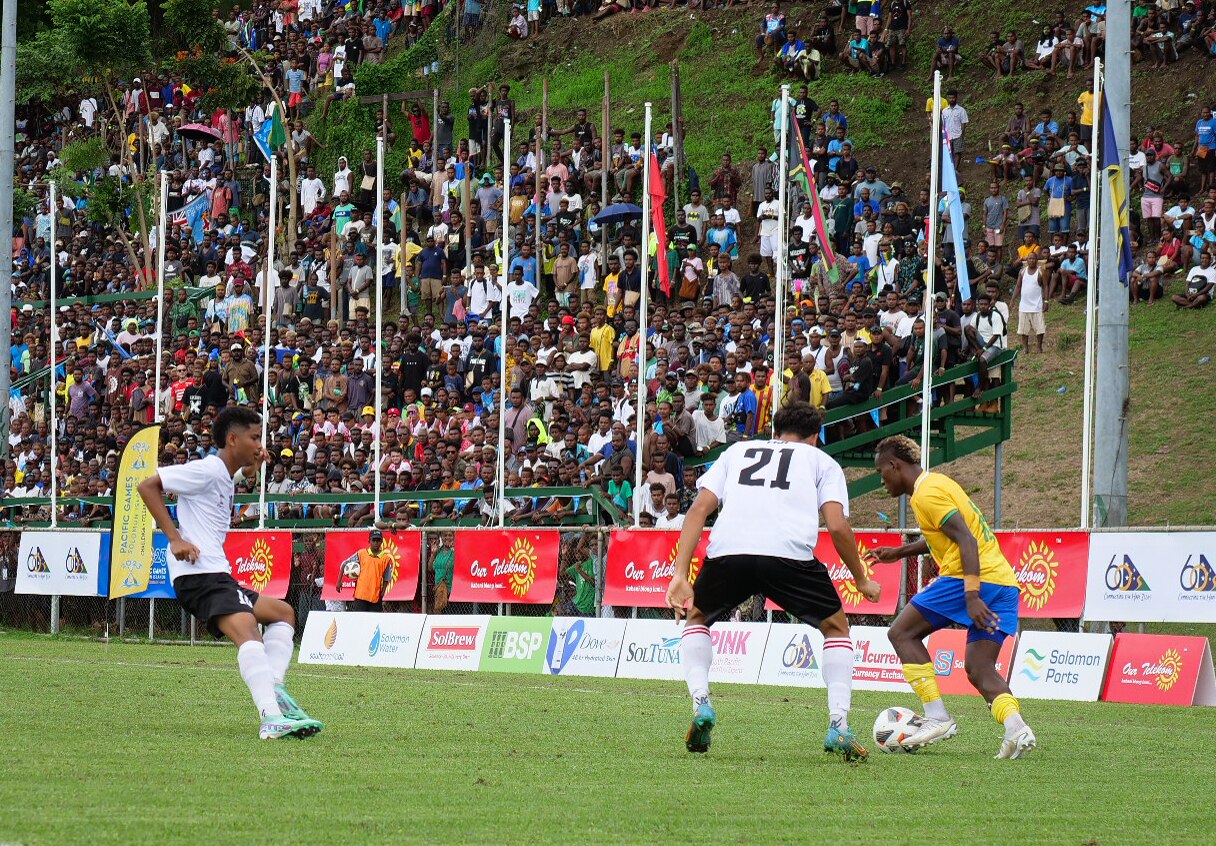 Pacific Games host Solomon Islands beat Fiji to meet New Caledonia in ...