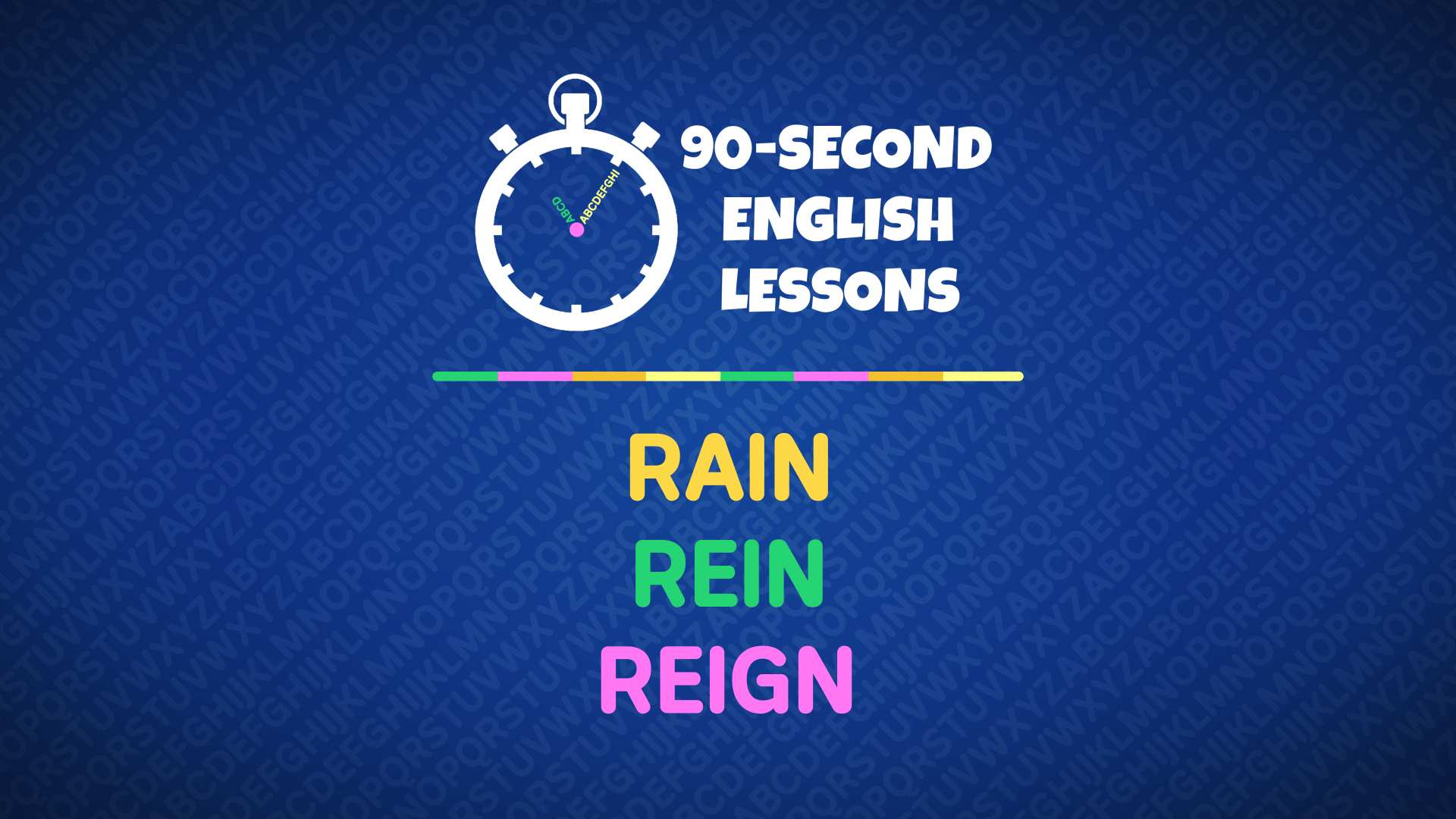 English On The Go: Rain, rein or reign - ABC Education