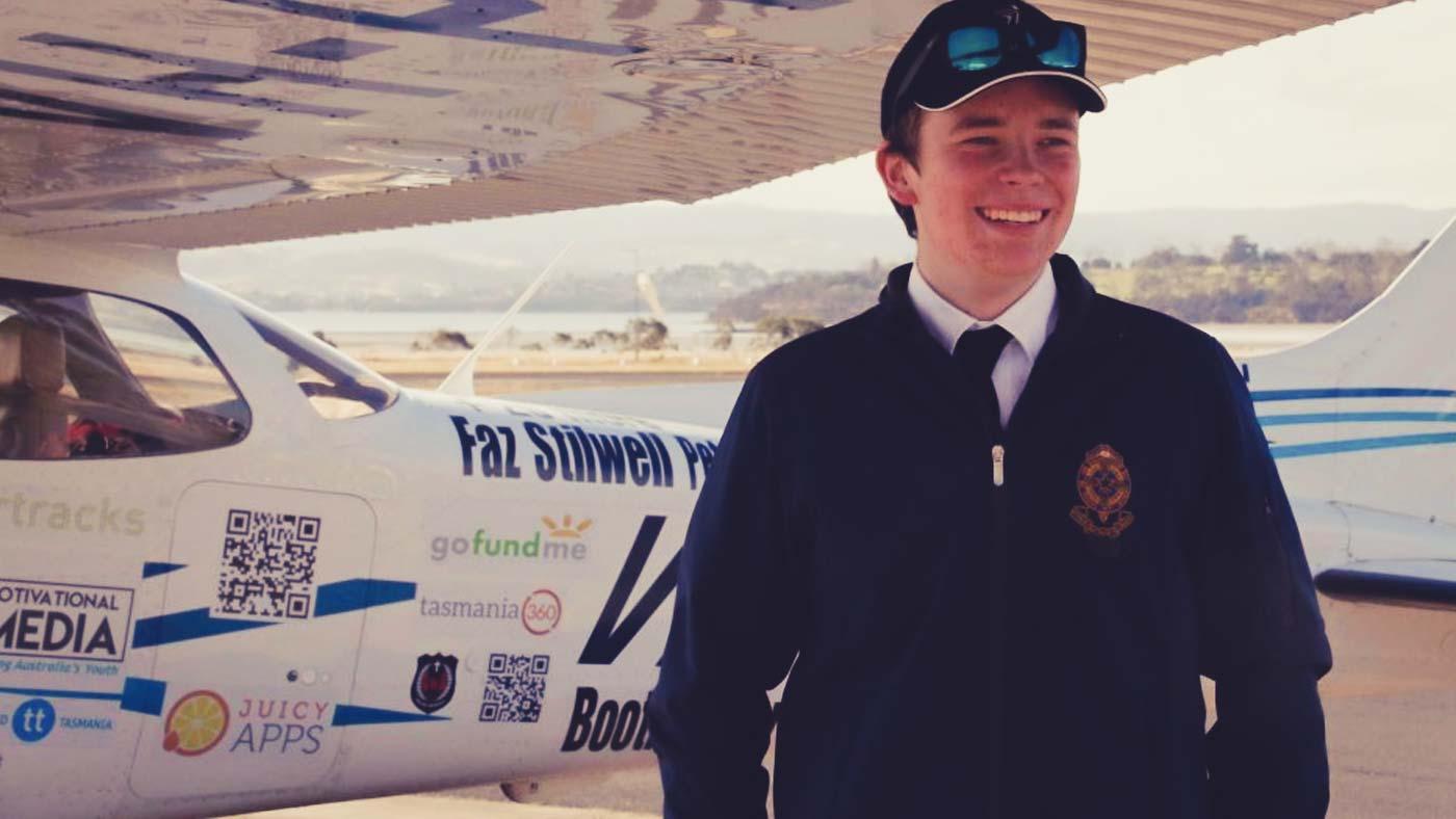 Young Solo Pilot - Behind The News