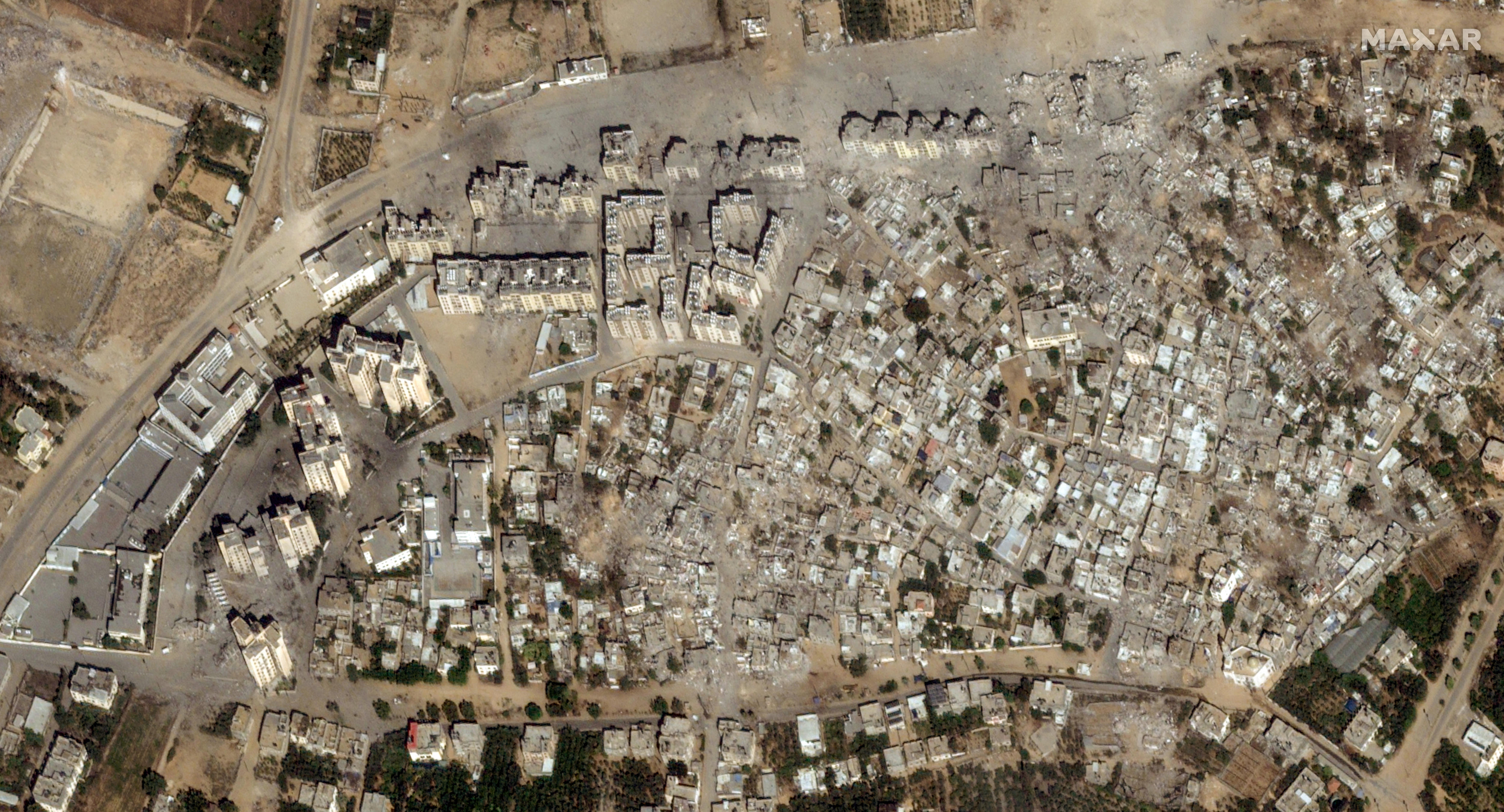 Satellite images show parts of Gaza now a wasteland after weeks of ...