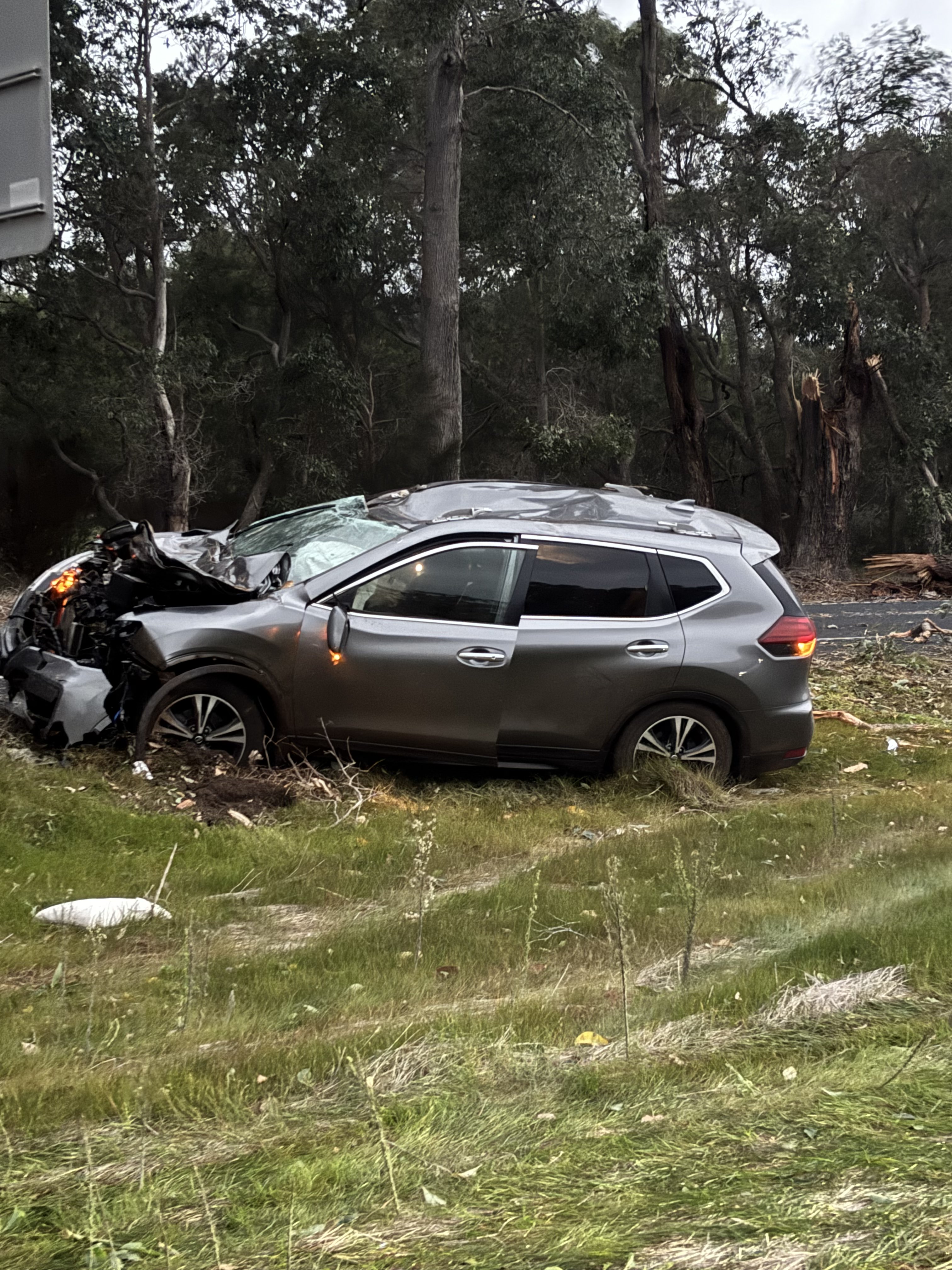 Woman credits 'divine intervention' after tree hits car during WA's ...