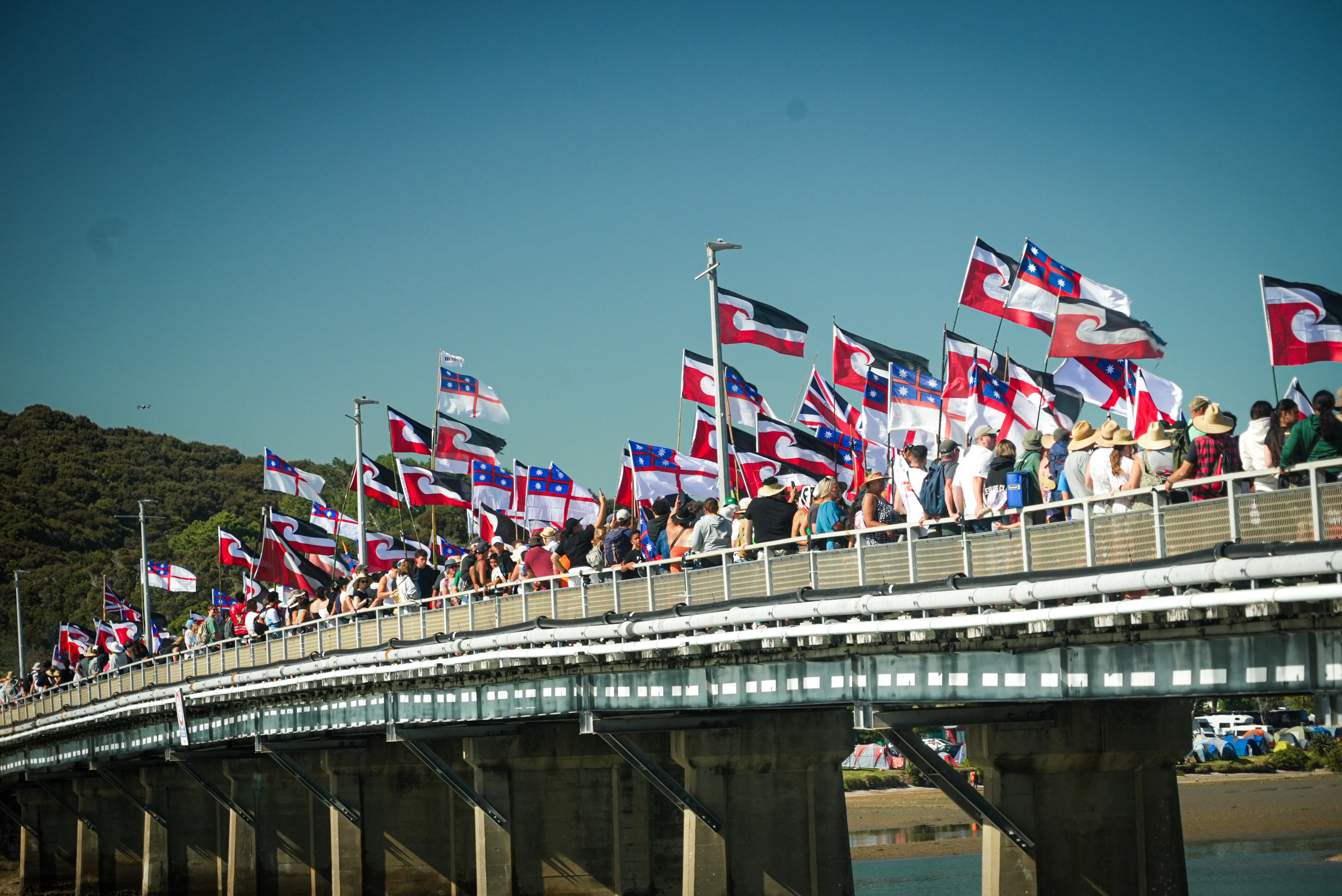 Māori protesters march to Waitangi for historic protest as simmering ...