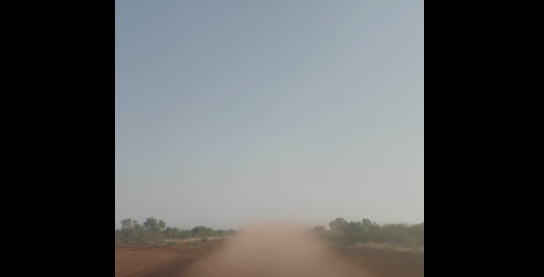 Dirt disturbed by a Landcruiser driving through Jurnkkurakur, Northern ...