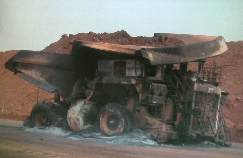 Truck driver escapes fire unscathed - ABC News