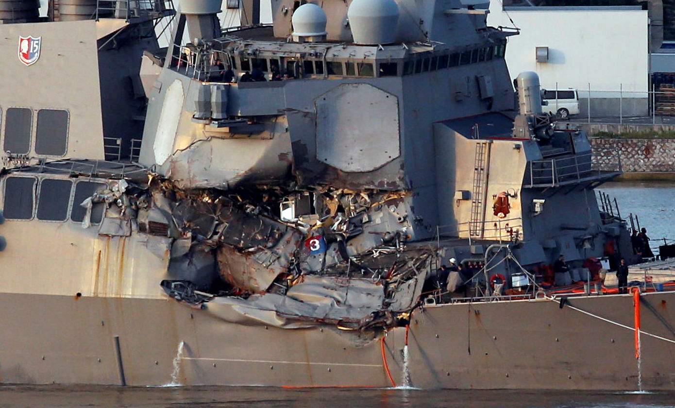 USS Fitzgerald: Missing US sailors found dead on board stricken ...