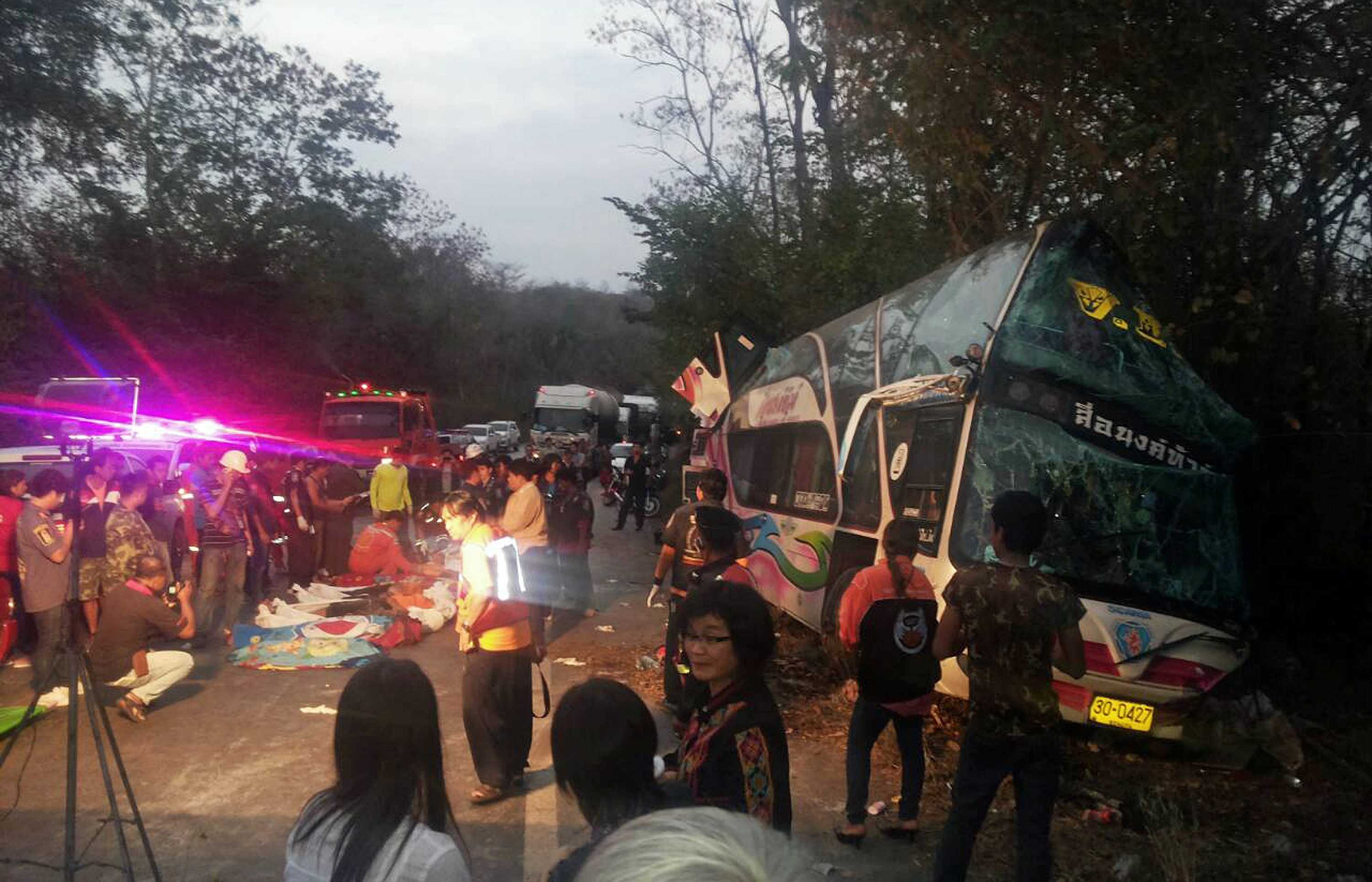 Thailand school bus crash east of Bangkok kills at least 15 people ...