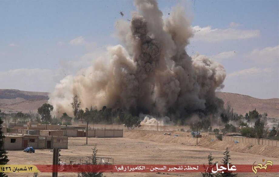 Islamic State: Notorious Syrian prison destroyed in Palmyra, barrel ...