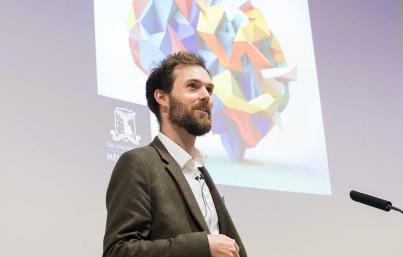 Tasmanian artist Alfie Barker has dyscalculia, which he describes as ...