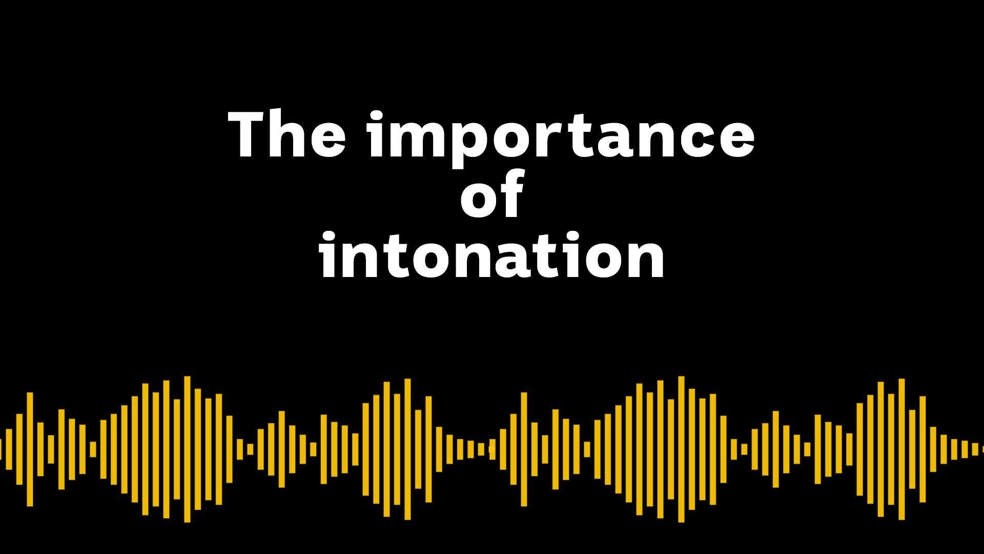 The importance of intonation - ABC Education