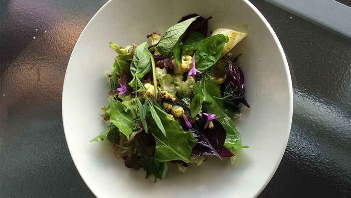 Salad of cuttlefish, ras el hanout, cauliflower, pickled raisins and ...