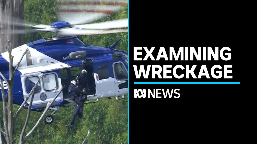 Investigation teams examine helicopter wreckage - ABC News